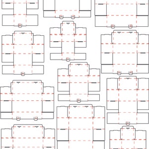 12 Templates Cardboard Box Universal Gift Box Digital Download - Etsy