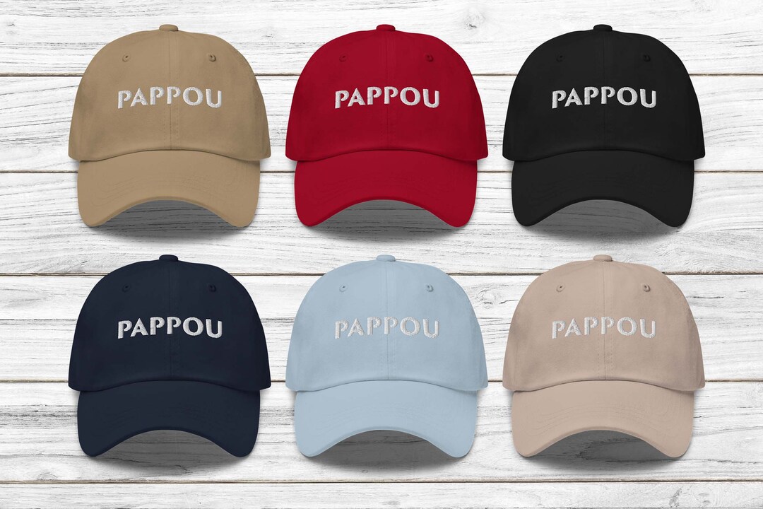 Pappou/#1 Pappou Hat, Greek Grandfather Embroidered Onto Classic Style ...