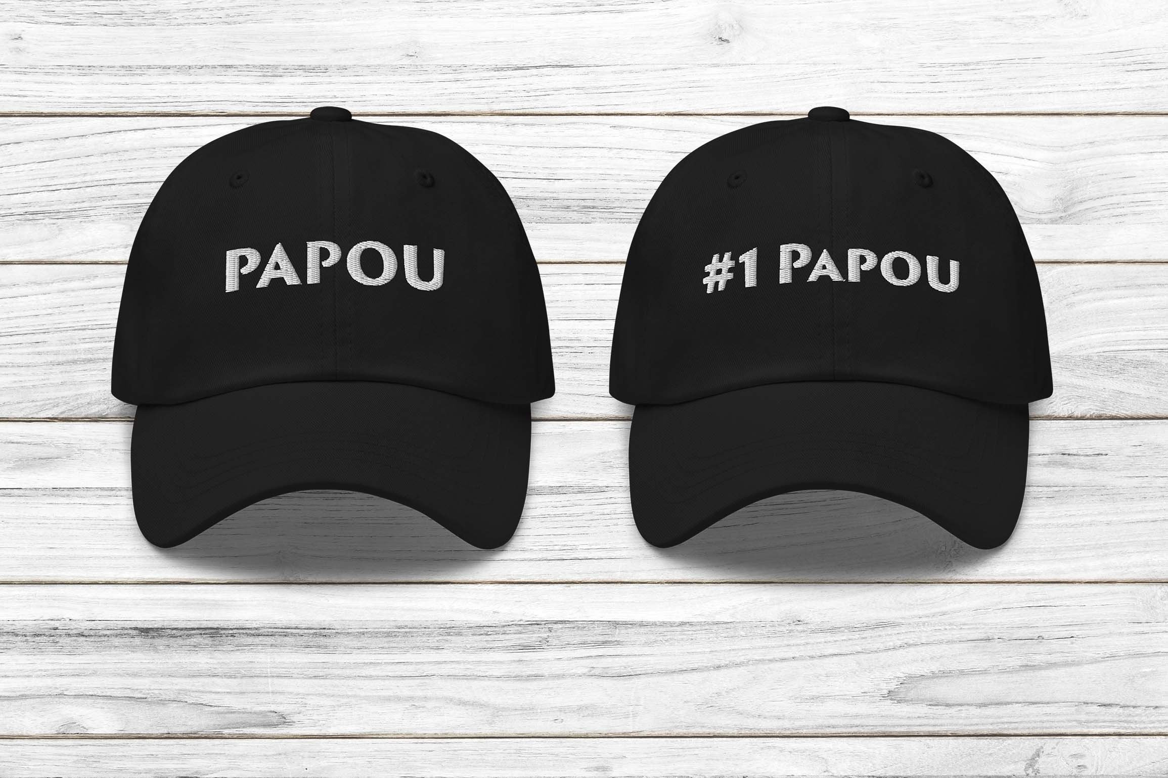 Papou/1 Papou Hat, Greek Word for Grandfather Embroidered Onto Classic ...