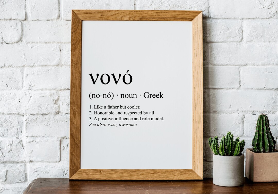 Nono Godfather Definition Sign, Greek Home Decor, Greek/typography Wall ...