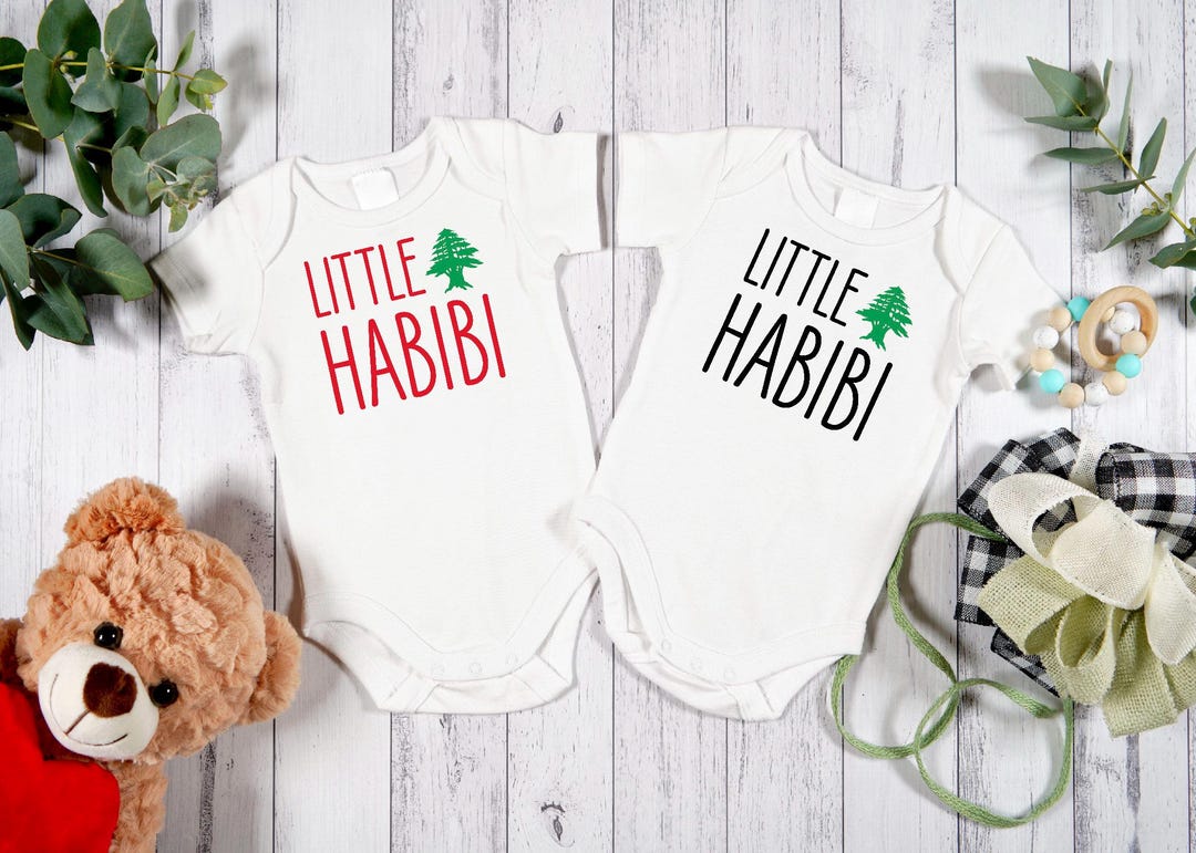 Little Habibi Baby Onesie, Lebanese Baby Clothing, Lebanese Birthday or ...