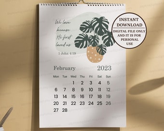 Desktop Wallpaper Organizer Calendar 2022 2023 Mac and - Etsy