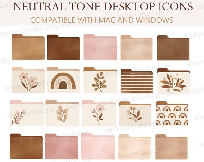 Folder Icons for Mac, Windows Desktop Icons, Aesthetic Folder Icons PNG ...