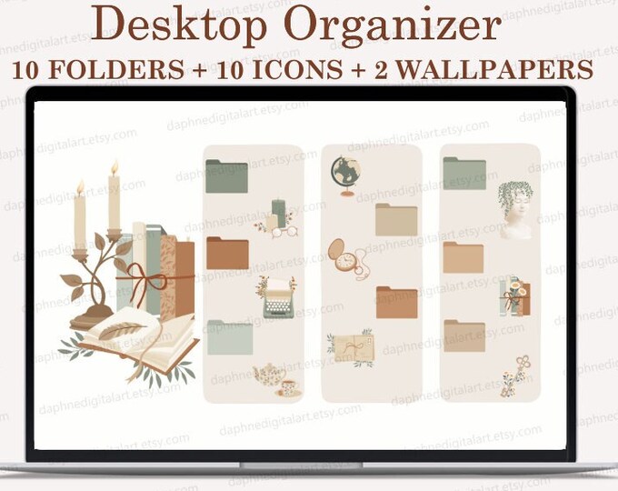 Boho Neutral Desktop Folder Icons for Mac & Windows - Etsy Canada