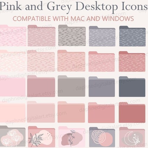 Boho Desktop Folder Icons for Mac Desktop Folder Icons - Etsy
