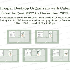 Desktop Wallpaper Organizer Calendar 2022 2023 Mac and - Etsy