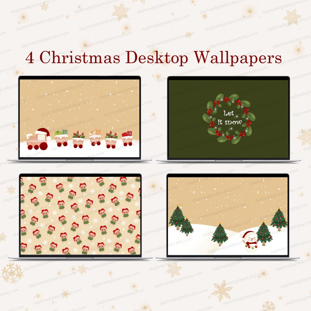 Christmas Desktop Wallpaper, Mac Windows Christmas Wallpaper, Holiday ...