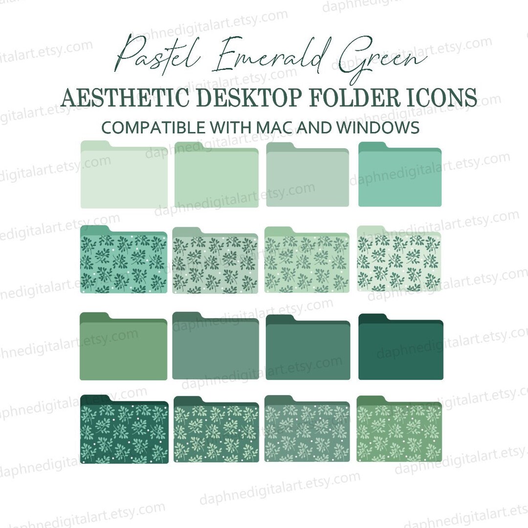 Desktop Folder Icons, Green Desktop Icons, Folder Icons for Mac ...