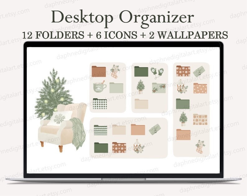 Christmas Desktop Icons , Winter Desktop Wallpaper Organizer , MAC ...