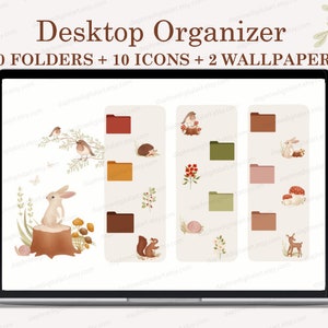 Autumn Desktop Organizer Wallpaper + Folder Icons ,fall Desktop ...