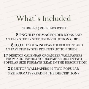 Desktop Wallpaper Organizer 2024 2025 Calendar + Desktop Folder Icons ...