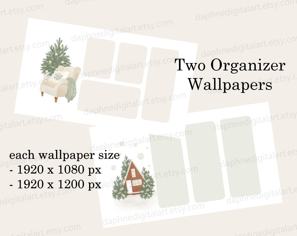 Christmas Desktop Icons Winter Desktop Wallpaper Organizer - Etsy