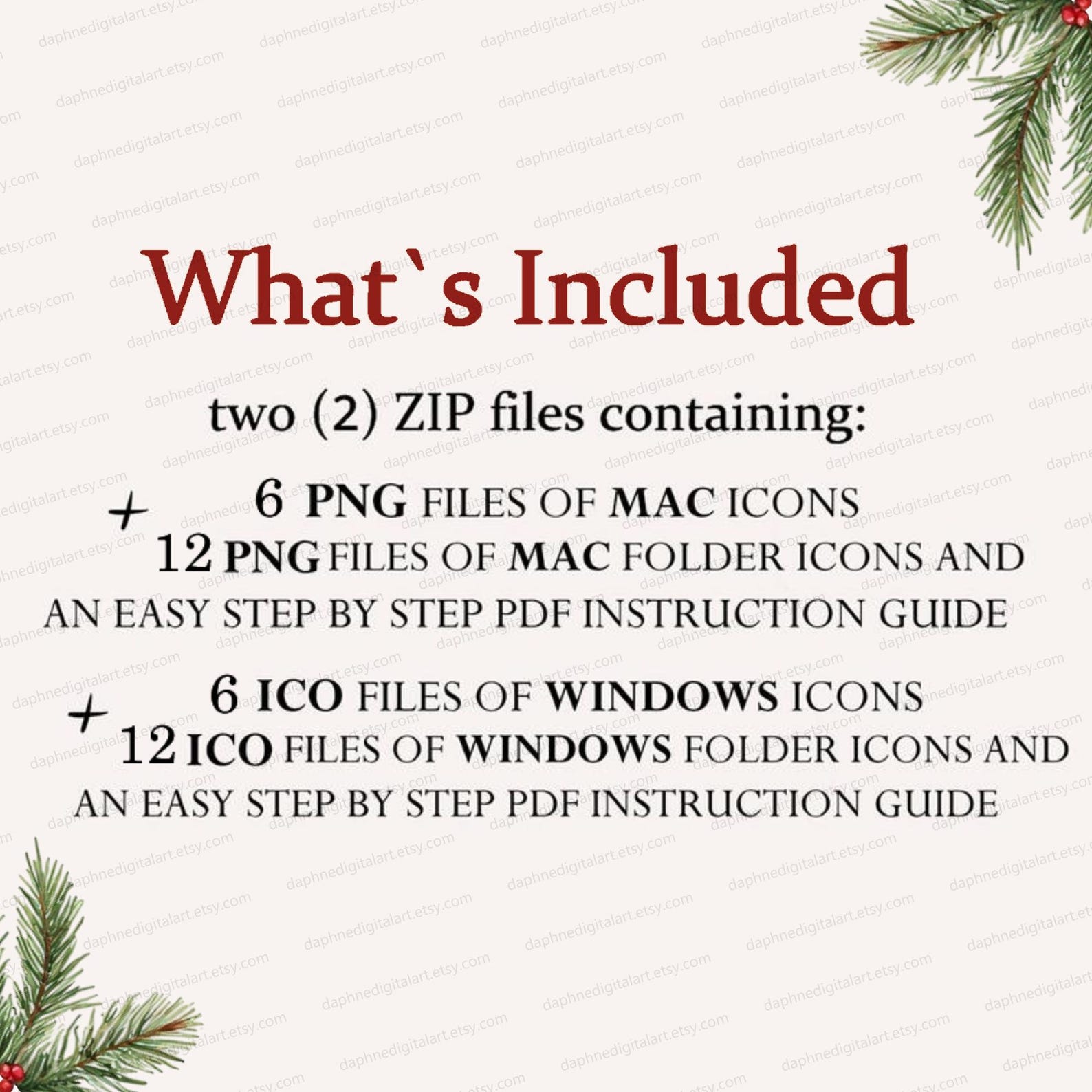 Christmas Icons, Folder Icons, Mac, Windows, PC, File Icons, Aesthetic ...