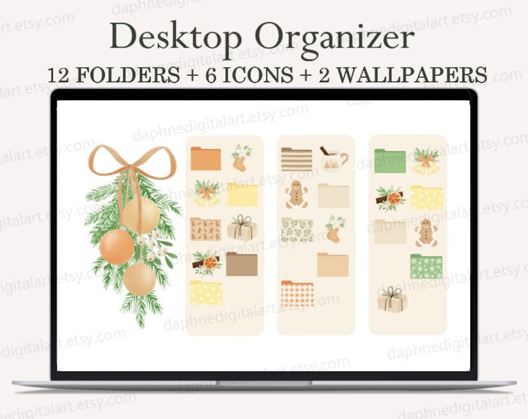 Christmas Desktop Icons , Winter Desktop Wallpaper Organizer , MAC ...