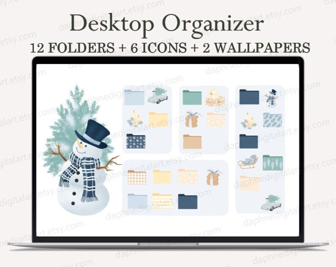 Christmas Desktop Icons , Winter Desktop Wallpaper Organizer , MAC ...