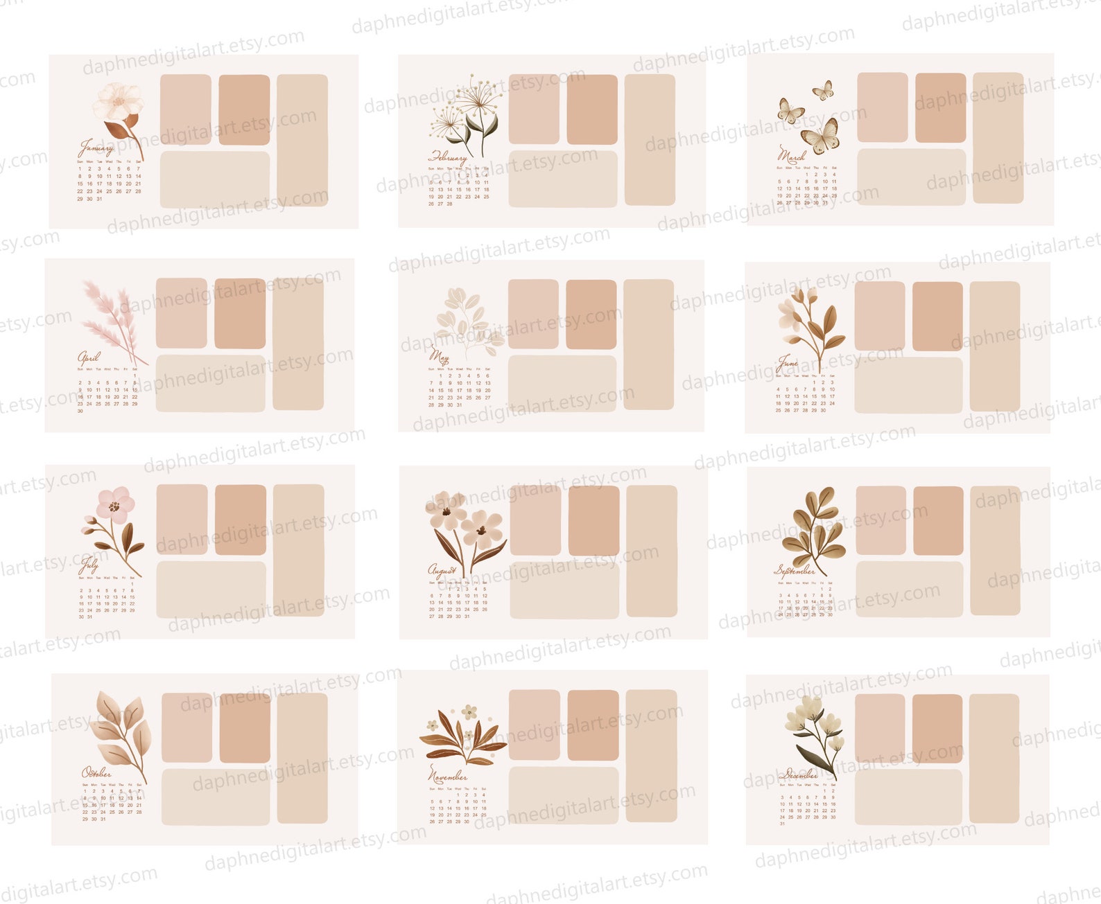 Desktop Wallpaper Organizer With Calendar 2022 2023 Mac - Etsy