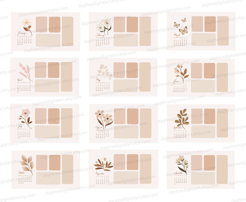 Desktop Wallpaper Organizer With Calendar 2022 2023 Mac - Etsy