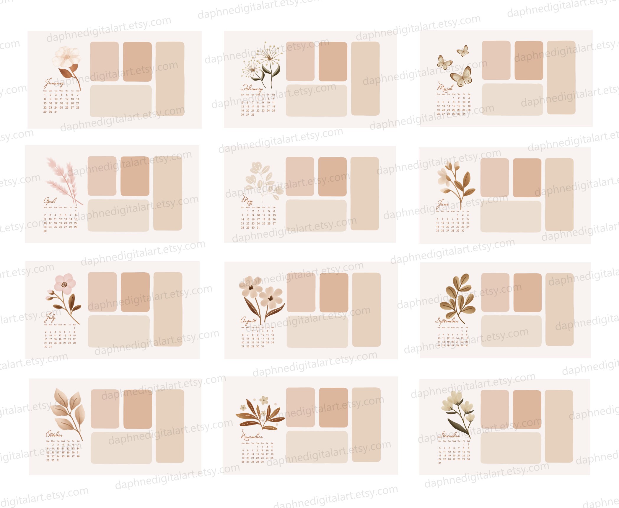 Desktop Wallpaper Organizer With Calendar 2022 2023 Mac - Etsy