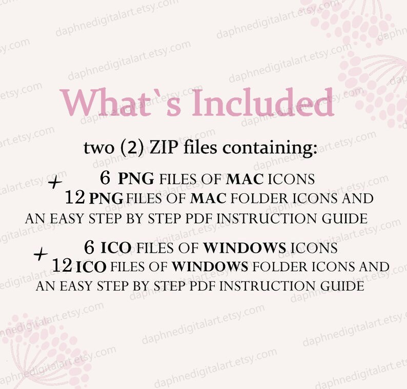 Plants Desktop Icons Desktop Folder Icons for MAC & Windows - Etsy