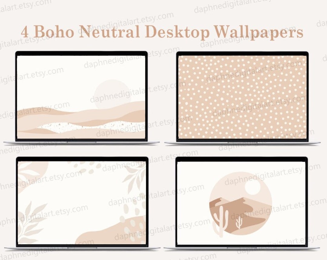 Boho Desktop Wallpaper, Abstract Minimalist Computer, PC, Macbook ...