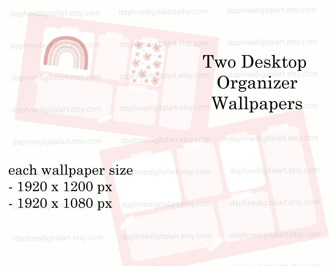 Neutral Desktop Organizer Desktop Wallpaper Boho Study - Etsy