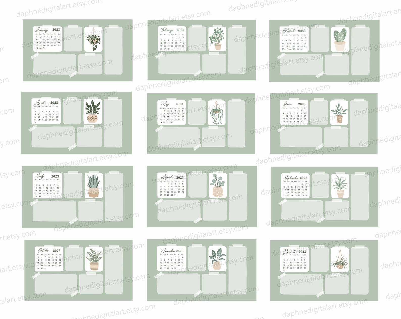 Desktop Wallpaper Organizer Calendar 2022 2023 Mac and - Etsy