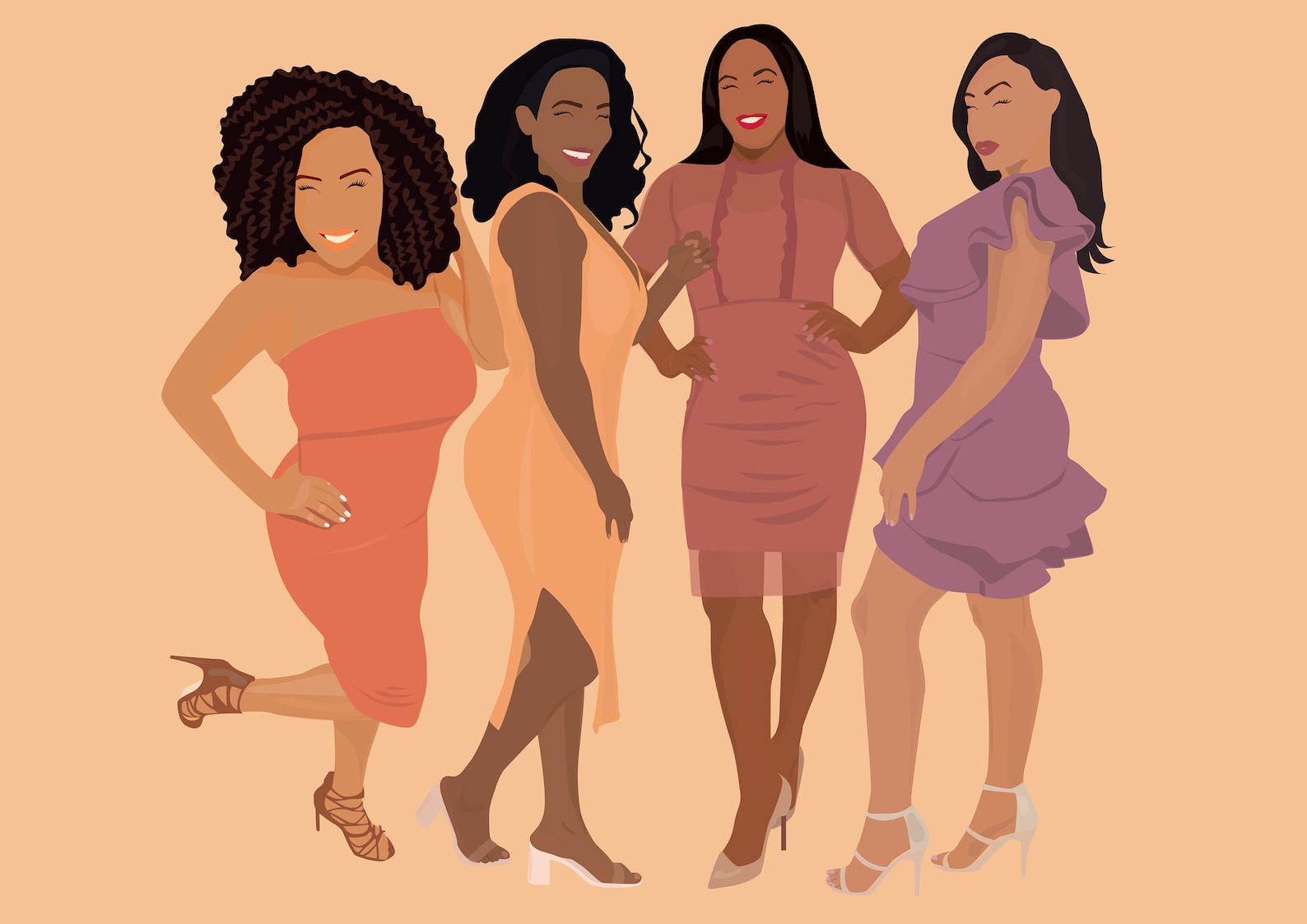 Custom Illustration Group Portrait - Etsy