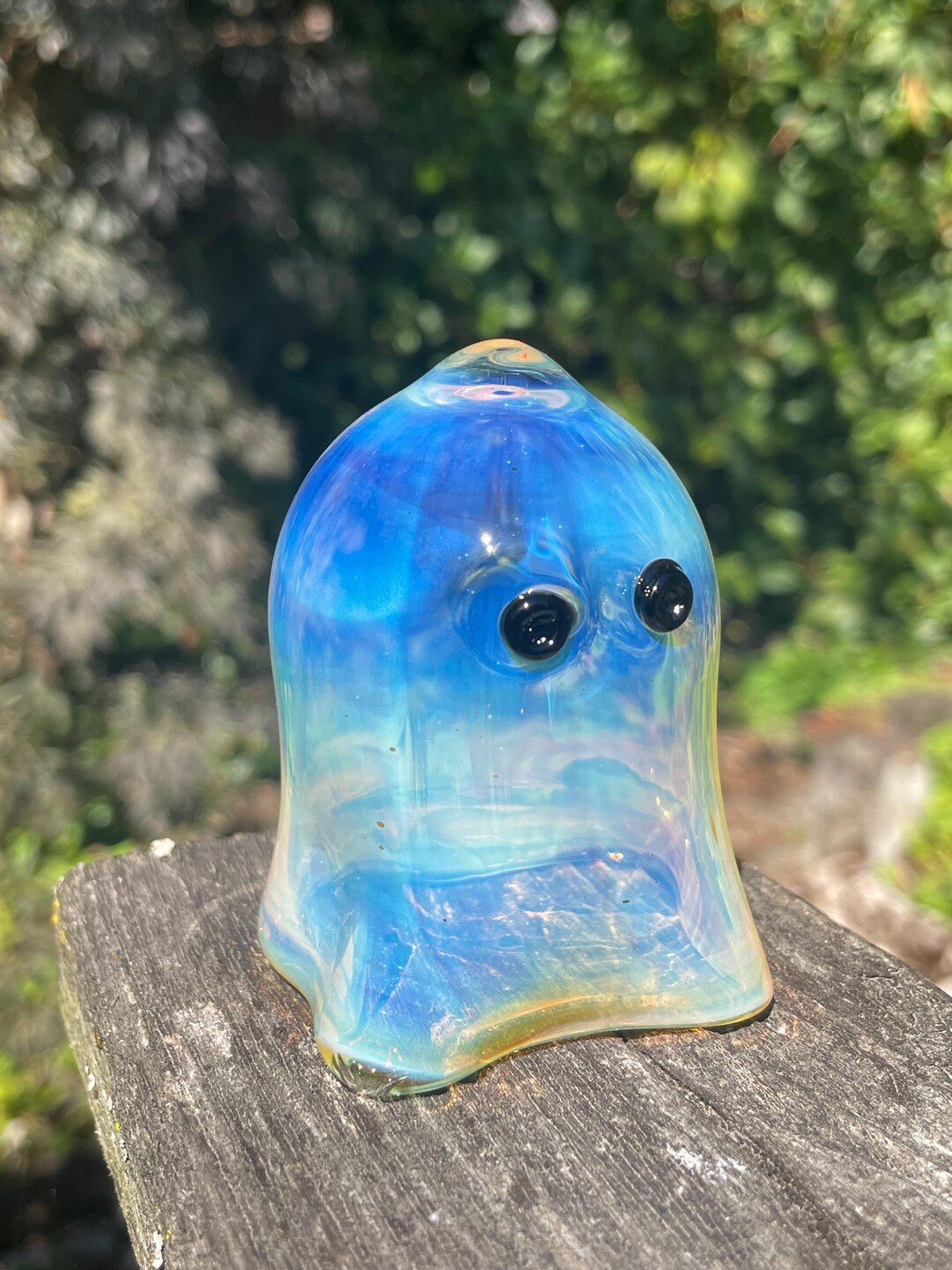 Little Silver Fumed Glass Ghost Handmade Pyrex Borosilicate Glass - Etsy