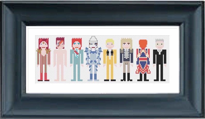 David Bowie Icon Cross Stitch Pattern - Etsy