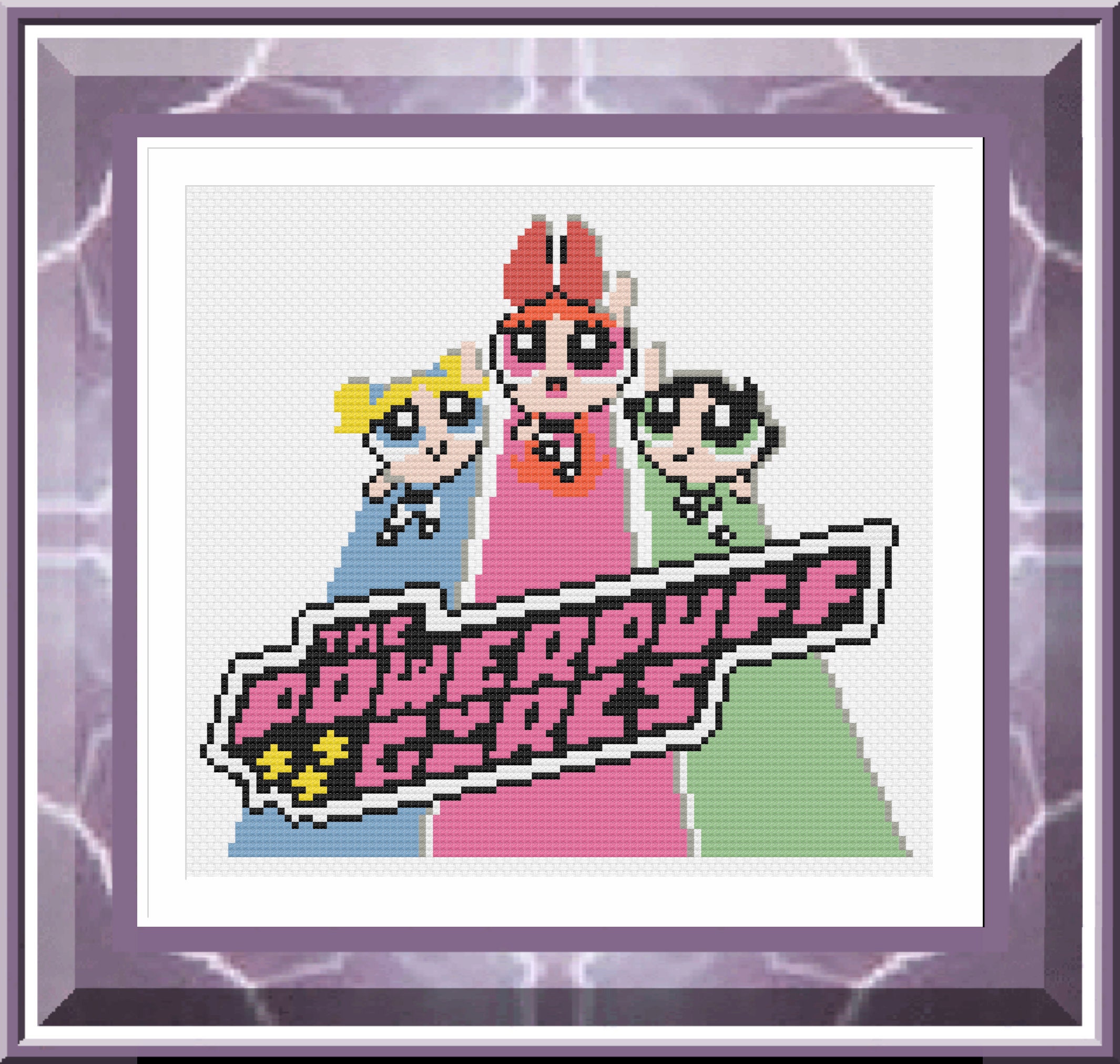 Fun Easy Cross Stitch Powerpuff Girls Cartoon - Etsy