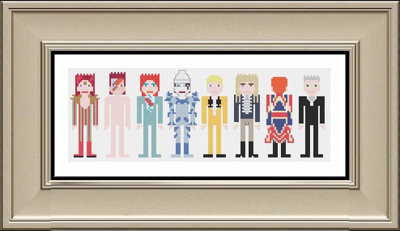 David Bowie Icon Cross Stitch Pattern - Etsy