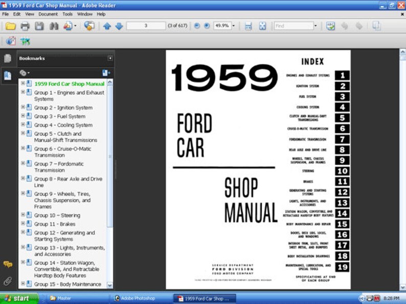 1959 Ford Car Shop Manual - Etsy