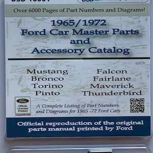 1965/72 Ford Car Master Parts and Accessory Catalog (USB) - Etsy