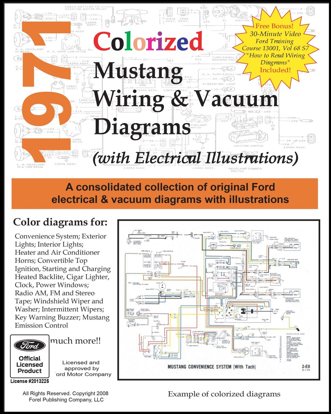 1971 Colorized Mustang Wiring Diagrams - Etsy