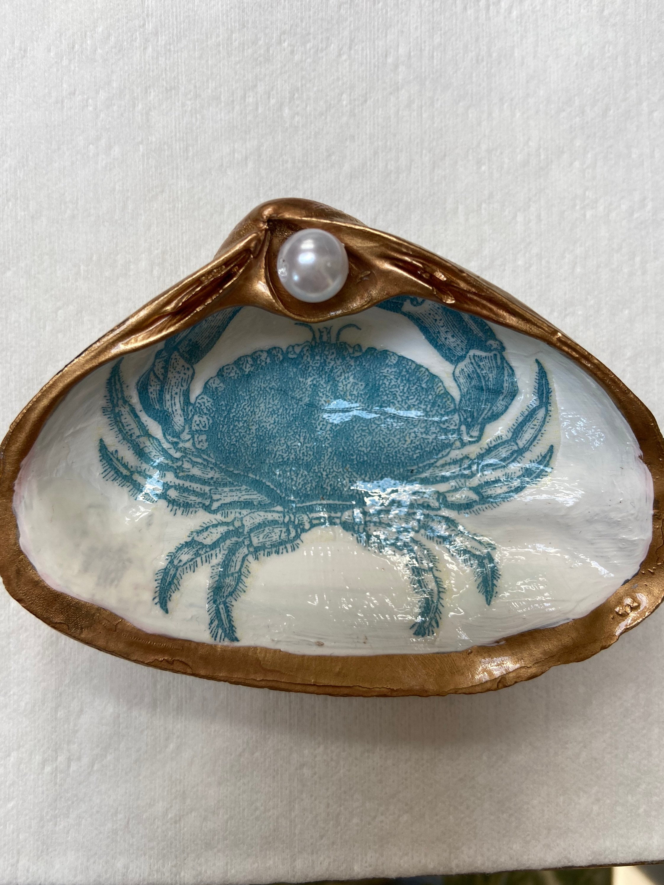 Decoupaged Decorative Shell - Etsy