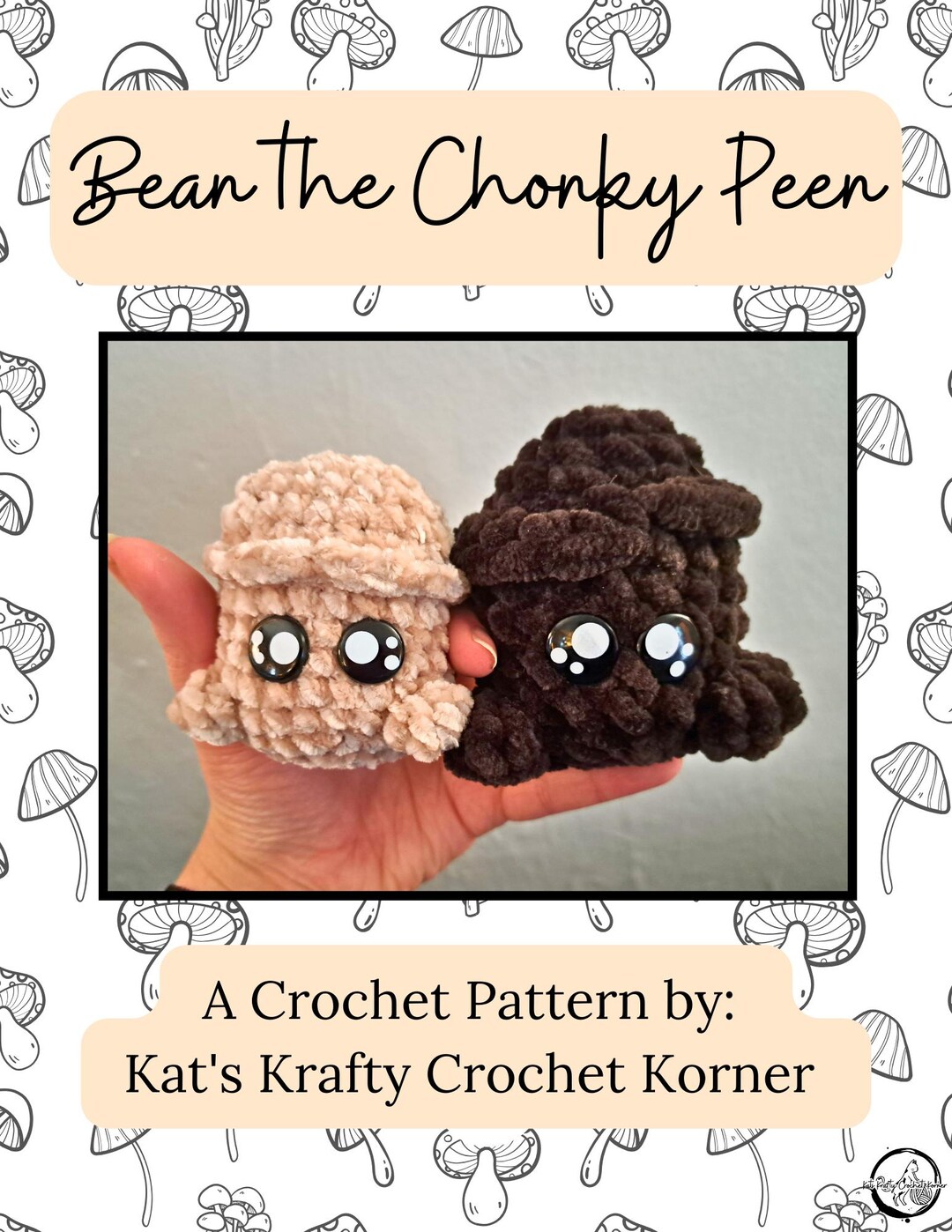 CROCHET PATTERN Bean the Peen Amigurumi Pattern Crochet Stuffed Thing ...