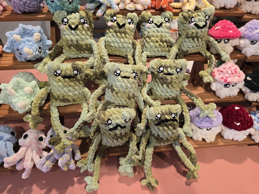 Crochet Leggy Froggy Toy Handmade Frog Soft Handmade Stuffie Amigurumi ...