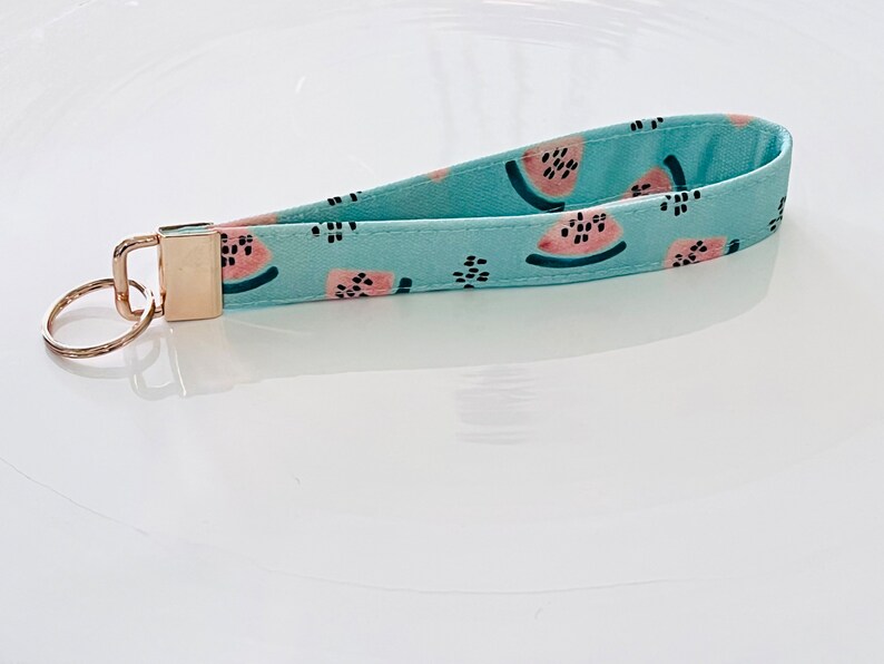 Skinny Key Fob Wristlet Custom Keychains With Matching Name Tag| Cotton ...
