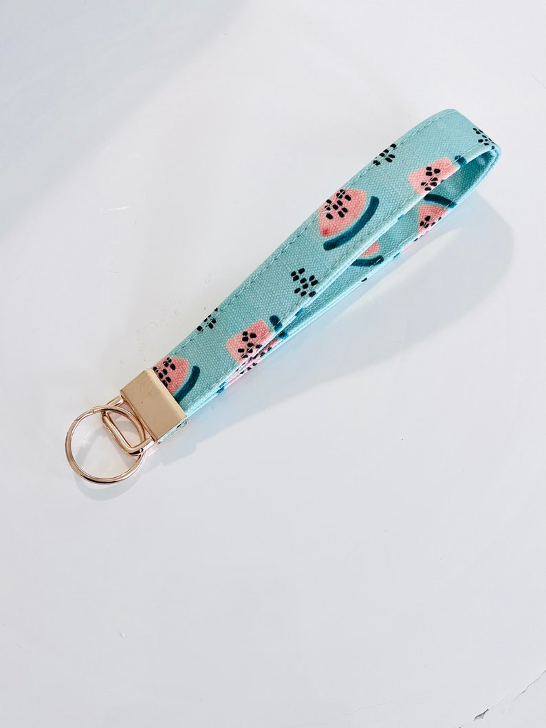 Skinny Key Fob Wristlet Custom Keychains With Matching Name Tag| Cotton ...