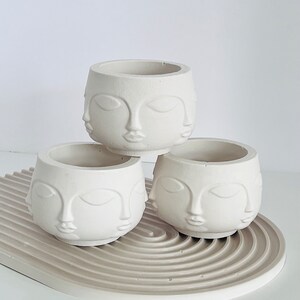 Set of 3 Namaste Hydrostone Concrete Candle Jars Candle Making ...