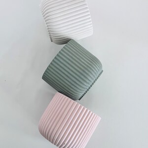 Handmade Ridge Concrete Candle Vessel With a Lid 10oz Candle Vessel ...