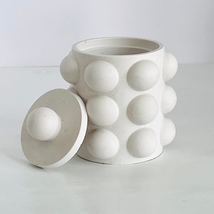 Set of 3 Petite Bubble Concrete Candle Jars Candle Making Containers ...