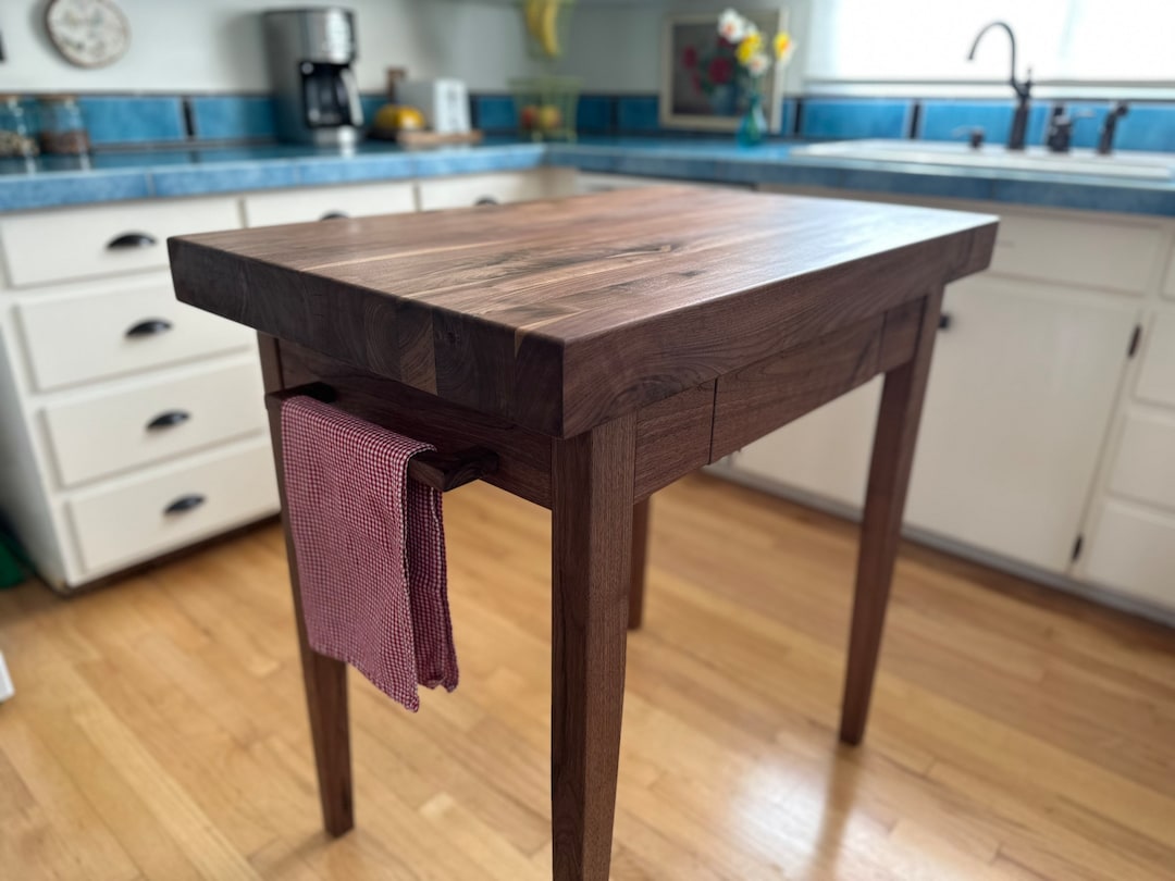 3” Thick Walnut Butcher Block Table | Walnut Kitchen Island | Kitchen ...