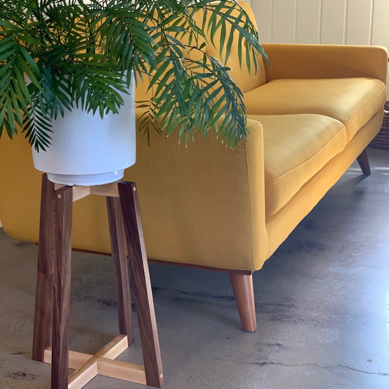 Walnut Plant Stand - Etsy