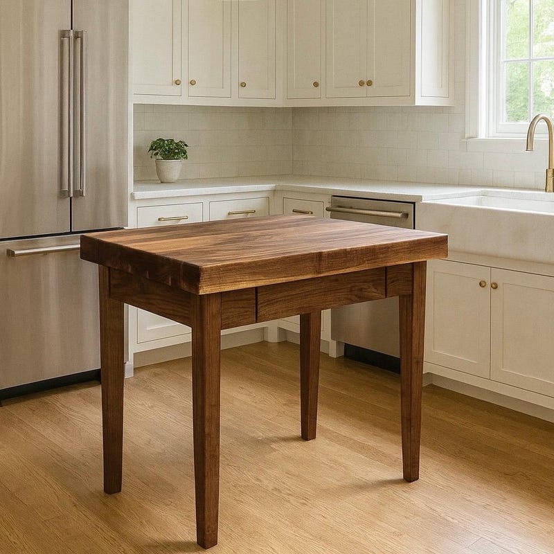 Butcher Block Table - Etsy