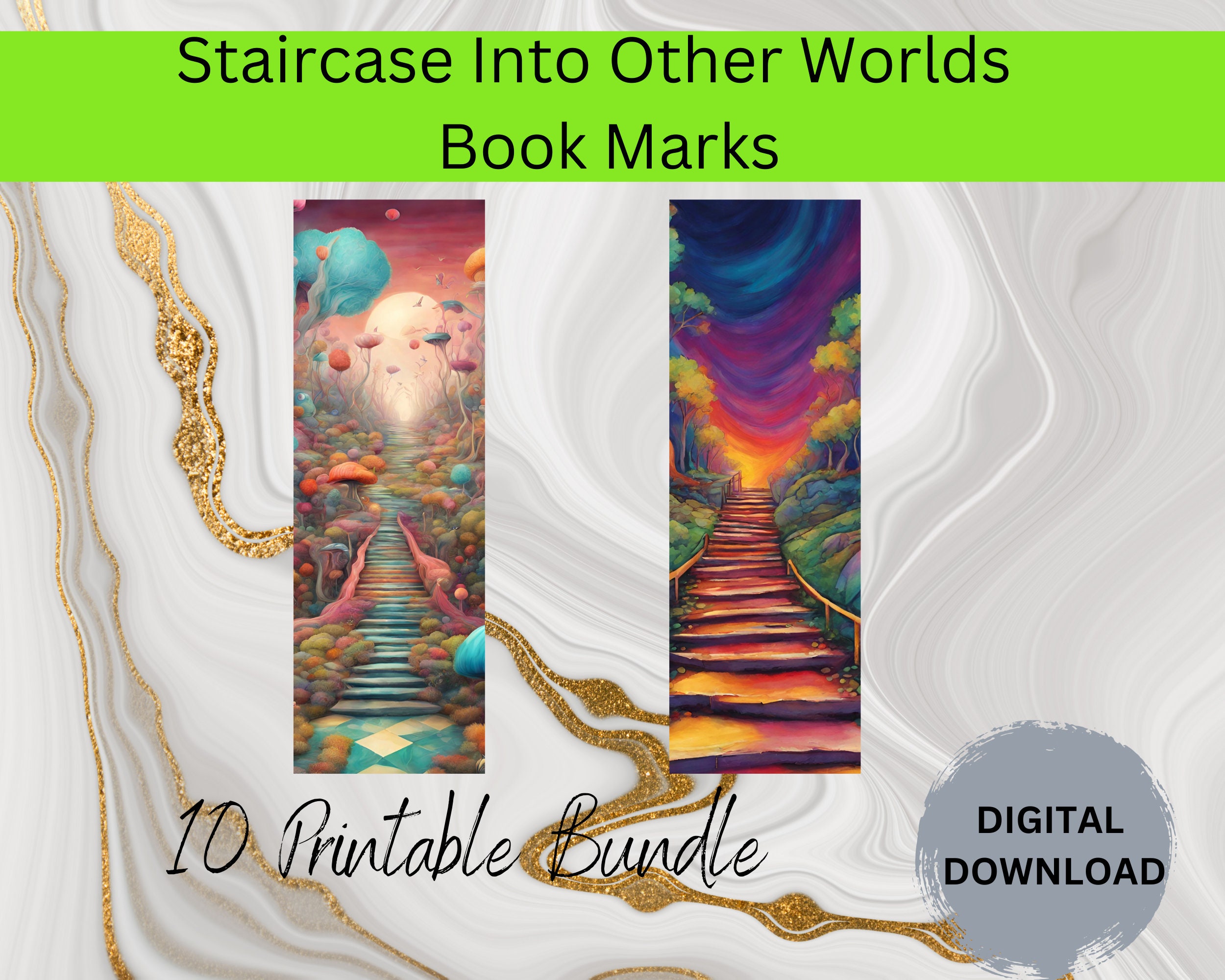 Staircase Into Other Worlds Book Marks, Sublimation Book Mark Designs ...