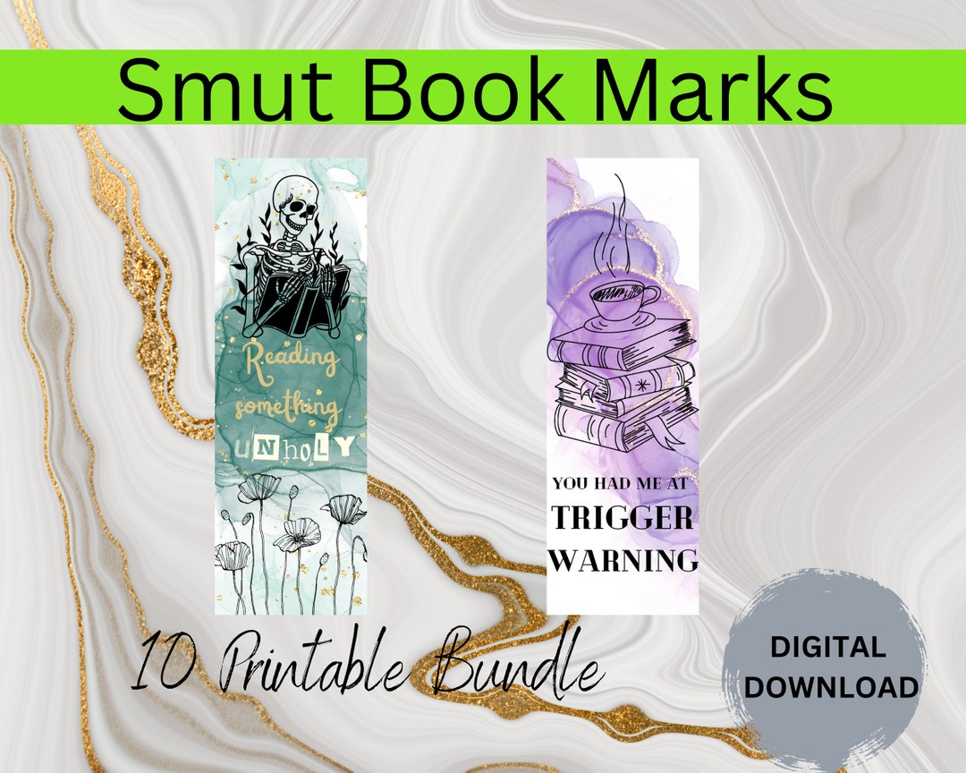 Smut Book Marks, Sublimation Book Mark Designs, Printable Book Mark Designs, Designs for the ...