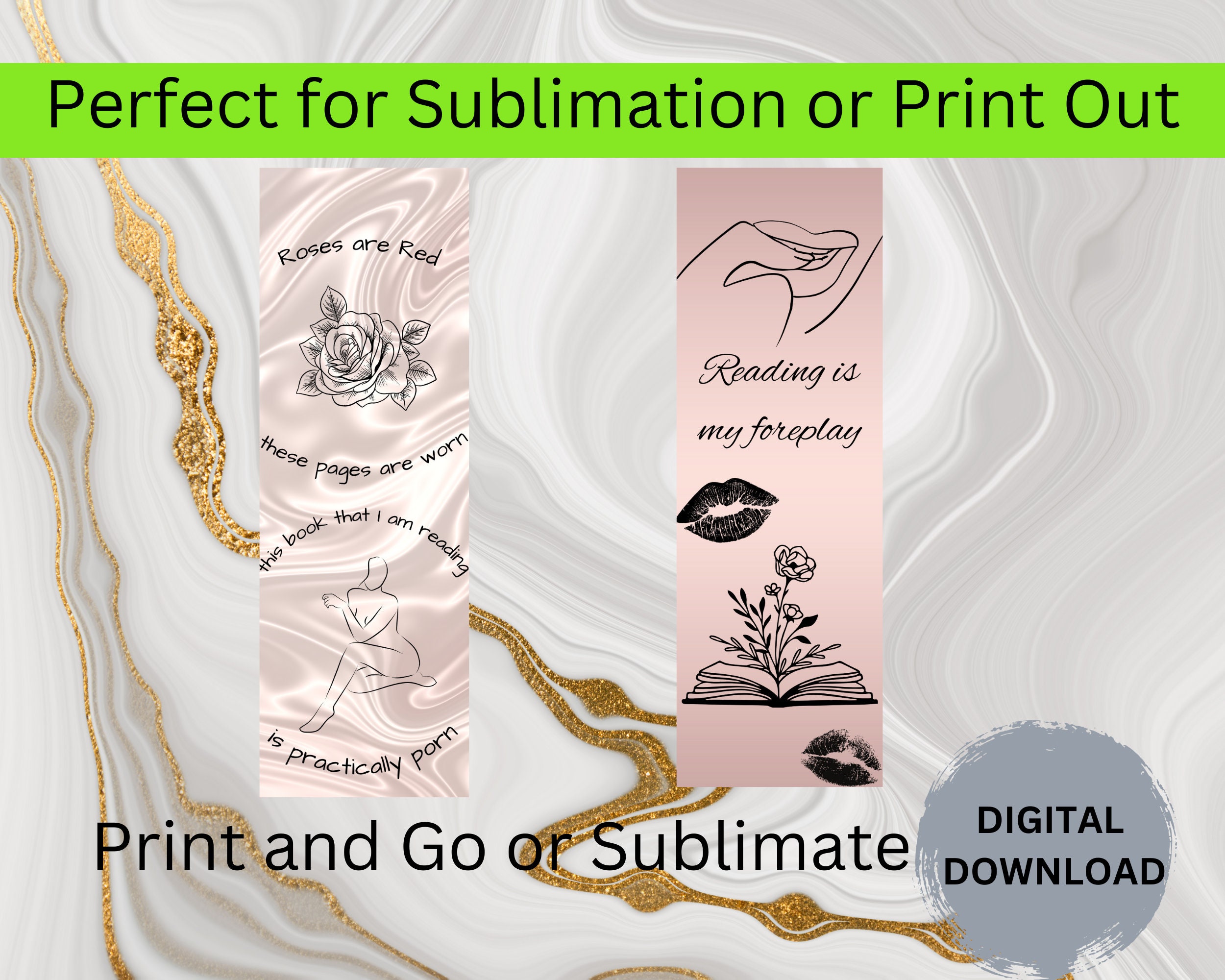 Smut Set #2 Book Marks, Sublimation Book Mark Designs, Printable Book ...