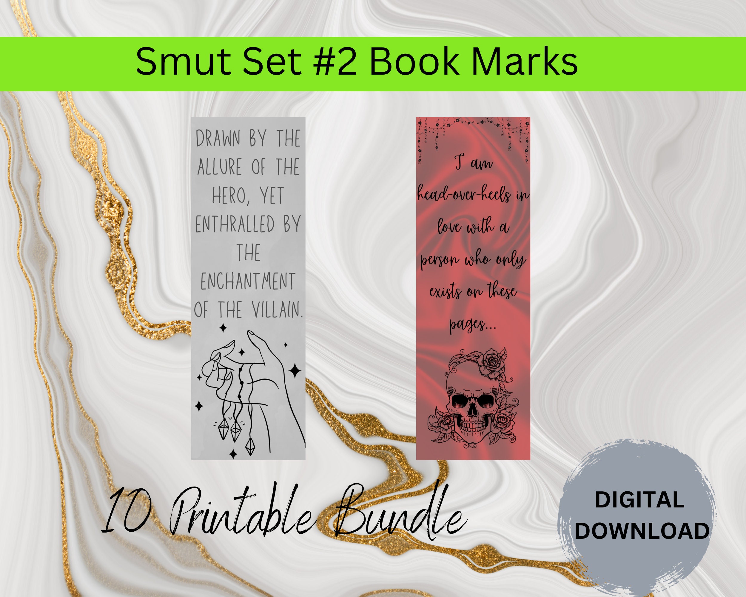 Smut Set #2 Book Marks, Sublimation Book Mark Designs, Printable Book ...