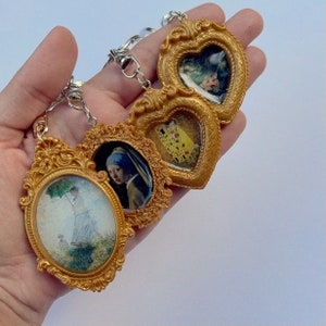 Famous Paintings Frame Art Keychains - Etsy